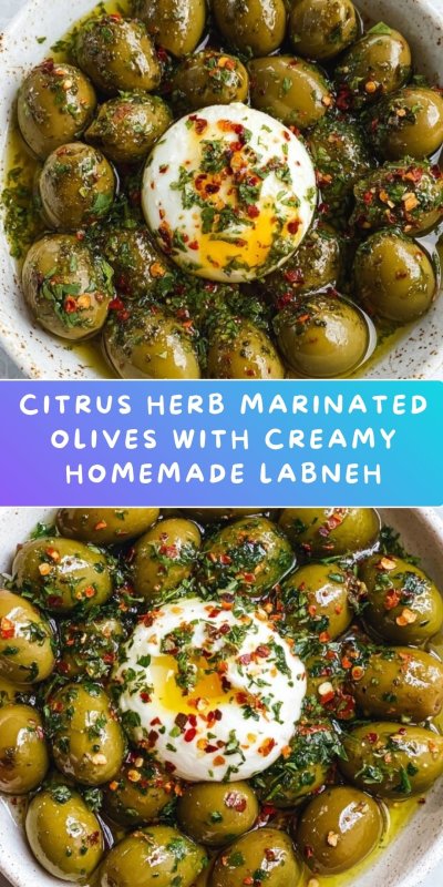Citrus Herb Marinated Olives with Homemade Labneh Recipe ...