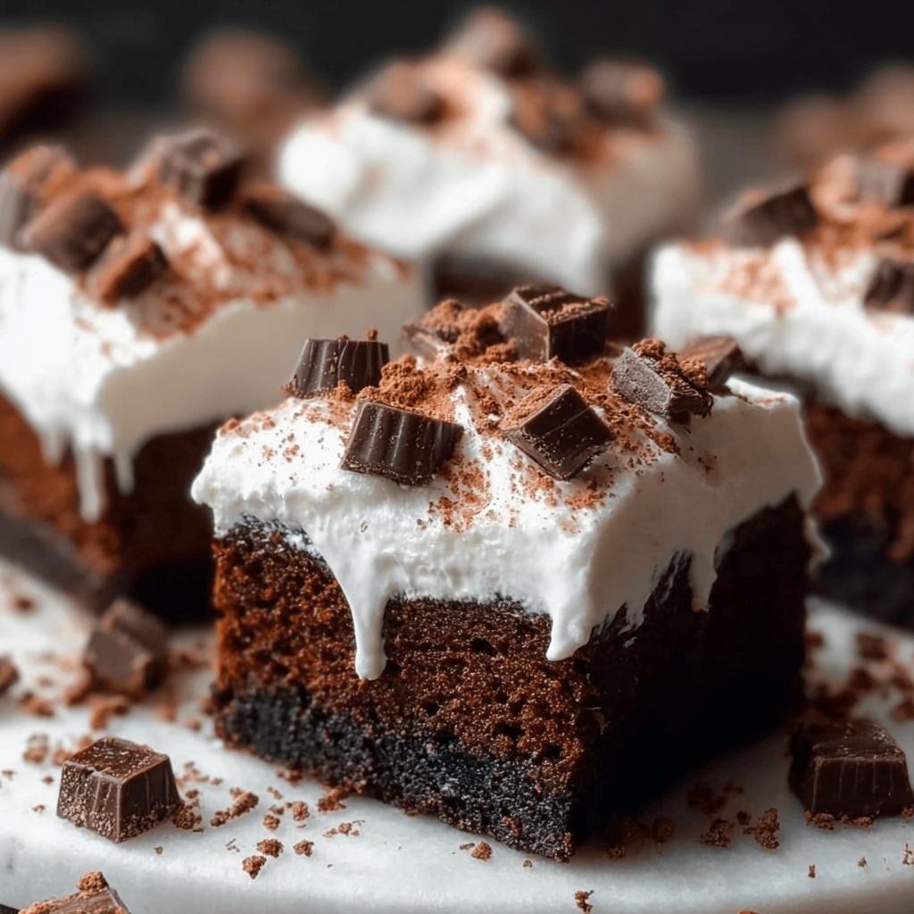 Decadent Hot Chocolate Brownies with Dreamy Marshmallow Frosting Recipe ...